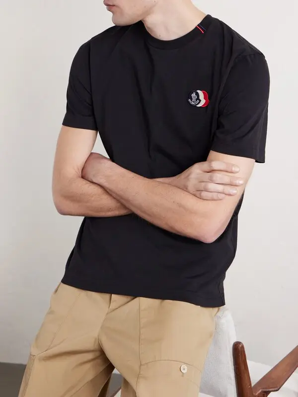 Moncler Logo-appliquéd Cotton-jersey T-shirt