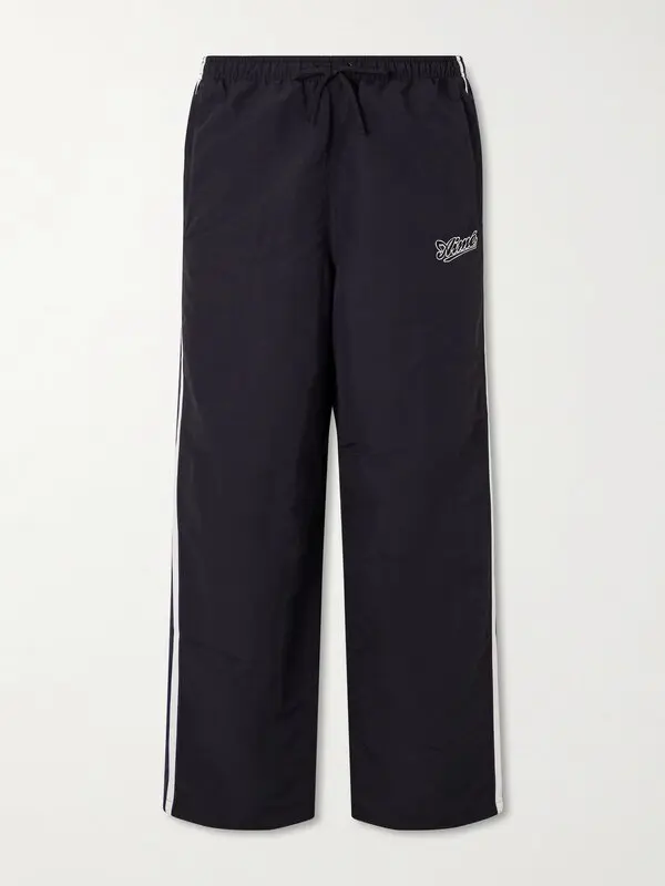 Aimé Leon Dore Straight-leg Logo-embroidered Striped Shell Sweatpants