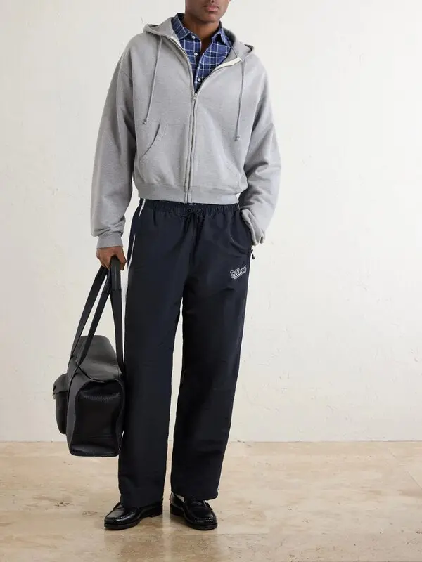 Aimé Leon Dore Straight-leg Logo-embroidered Striped Shell Sweatpants