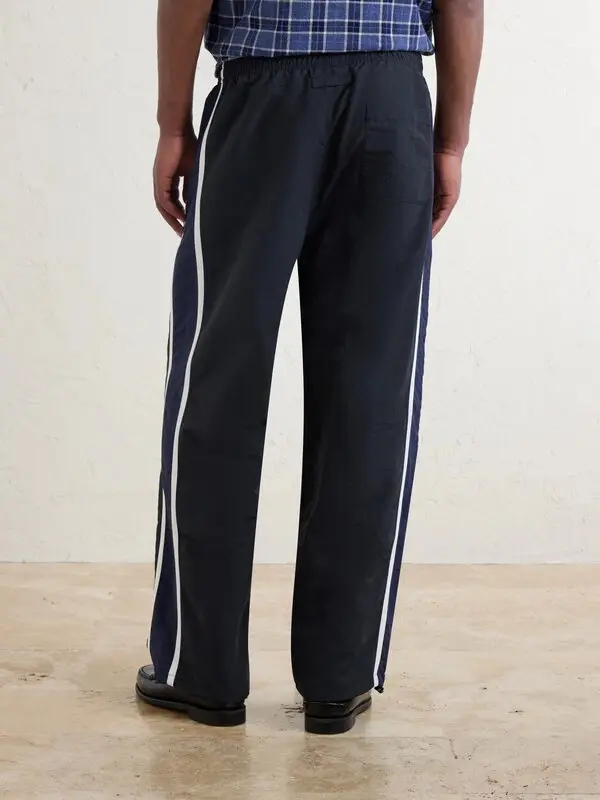 Aimé Leon Dore Straight-leg Logo-embroidered Striped Shell Sweatpants