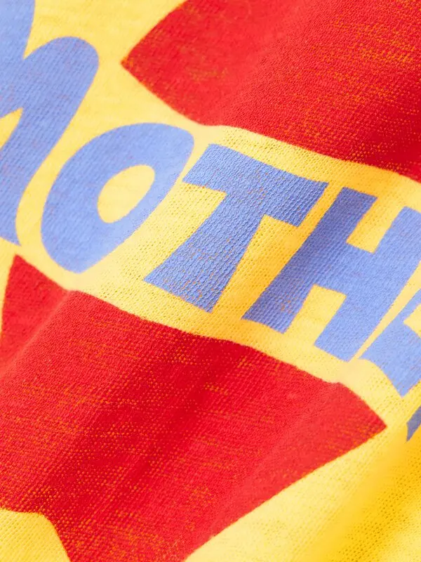 MOTHER The Lil Sinful Printed Cotton-jersey T-shirt - Yellow