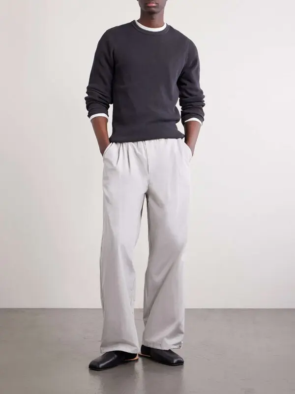 AARON LEVINE Waffle-knit Cotton Sweater