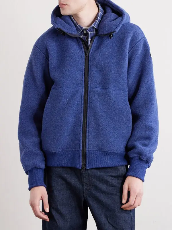 Canada Goose Chilliwack Recycled Wool-blend Fleece Zip-up Hoodie - Blue