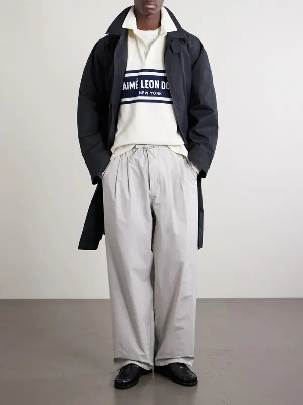 Aimé Leon Dore Logo-embroidered Striped Cotton Polo Sweater