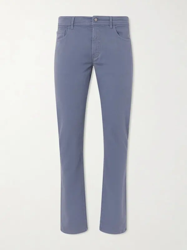 Canali Straight-leg Stretch Jeans - Blue