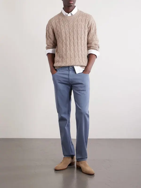 Canali Straight-leg Stretch Jeans - Blue