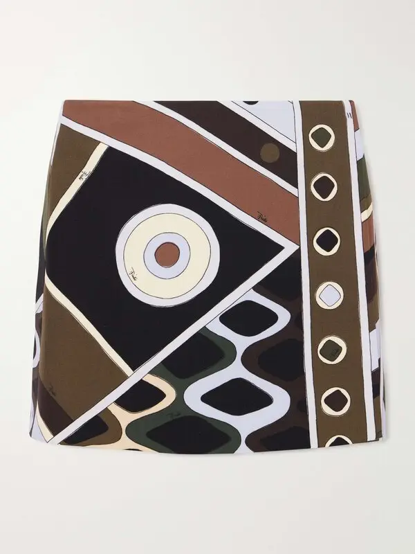 Emilio Pucci Printed Wool Mini Skirt