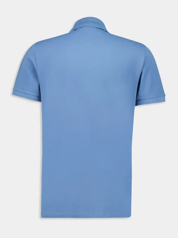 Fendi Light Cotton Piqué Polo Shirt - Blue