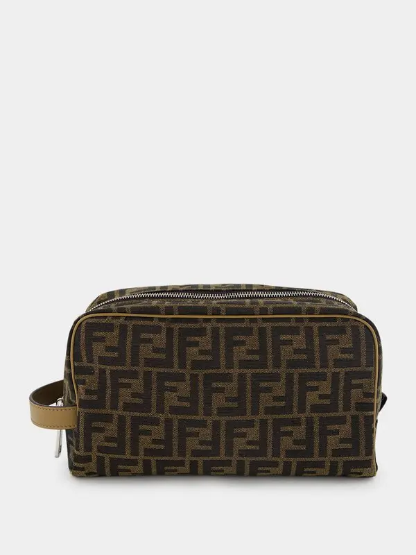 Fendi Ff Fabric Toiletry Case - Brown