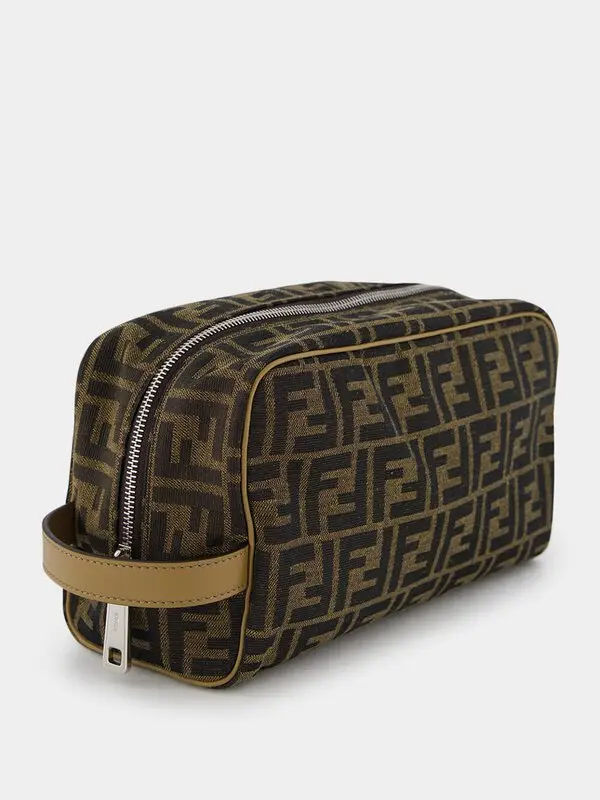 Fendi Ff Fabric Toiletry Case - Brown