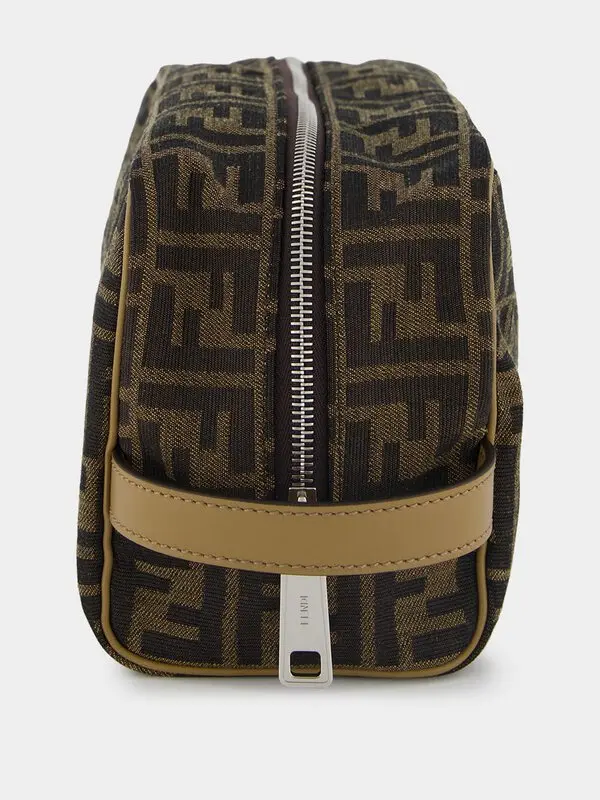 Fendi Ff Fabric Toiletry Case - Brown