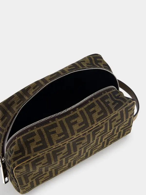 Fendi Ff Fabric Toiletry Case - Brown