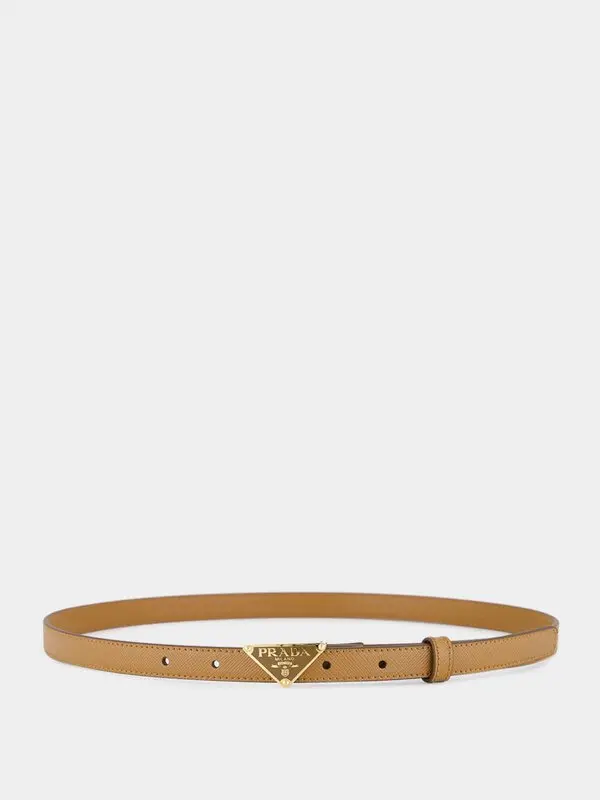 Prada Saffiano Leather Belt - Brown