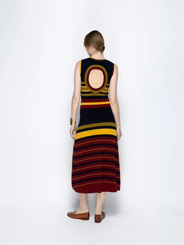 PAULA Name Rian Multi Stripes Knitted Dress - Multicolour