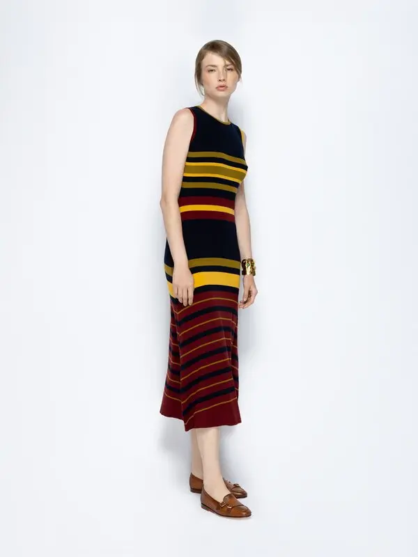 PAULA Name Rian Multi Stripes Knitted Dress - Multicolour