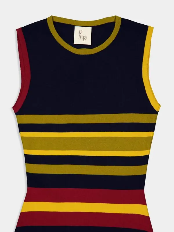 PAULA Name Rian Multi Stripes Knitted Dress - Multicolour