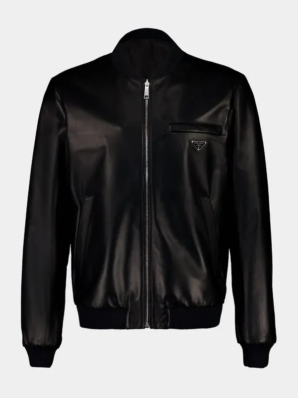 Prada Nappa Leather Bomber Jacket