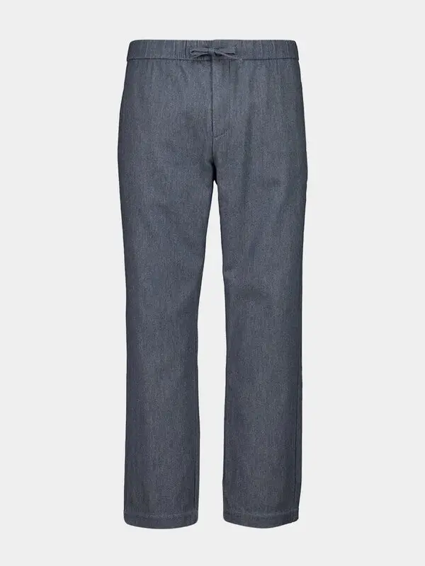 Frescobol Carioca Cotton-cashmere Tapered Trousers - Blue