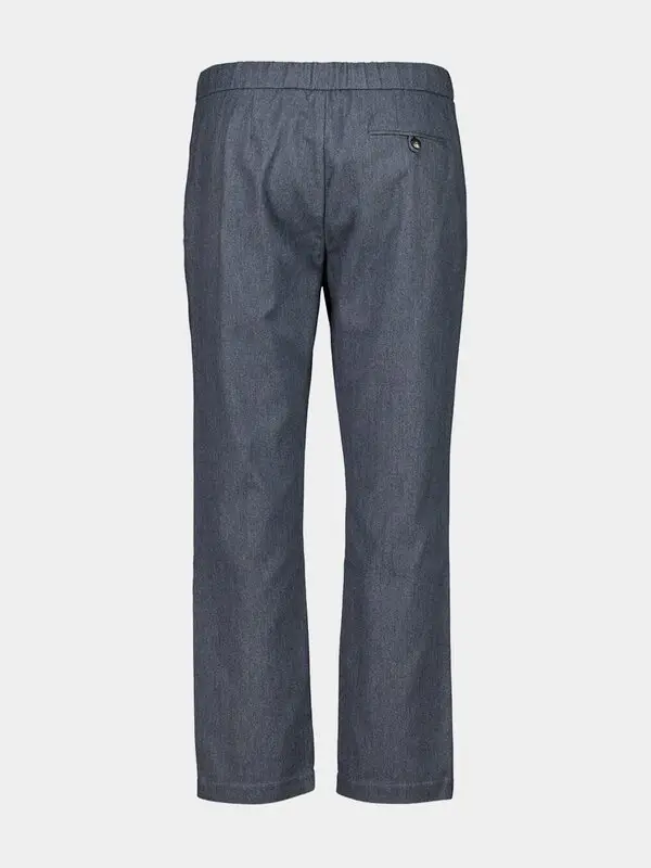 Frescobol Carioca Cotton-cashmere Tapered Trousers - Blue