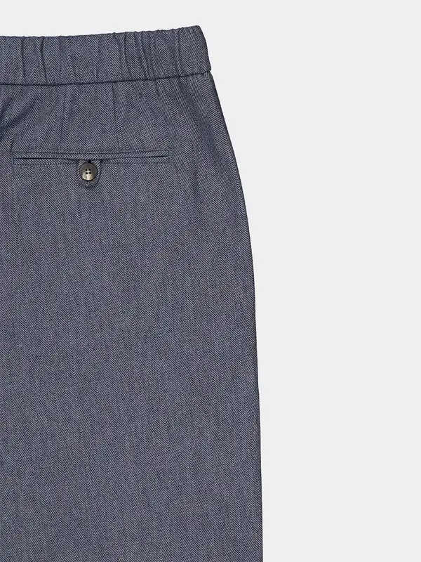 Frescobol Carioca Cotton-cashmere Tapered Trousers - Blue