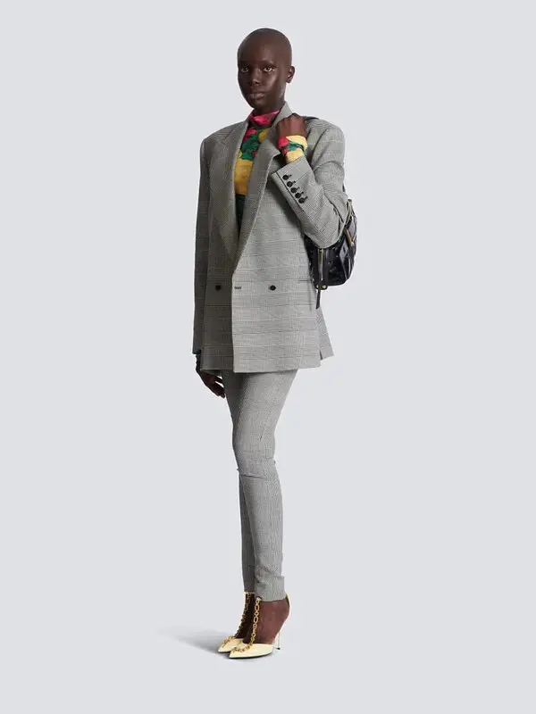 Balmain Oversized Prince Of Wales Jacquard Jacket