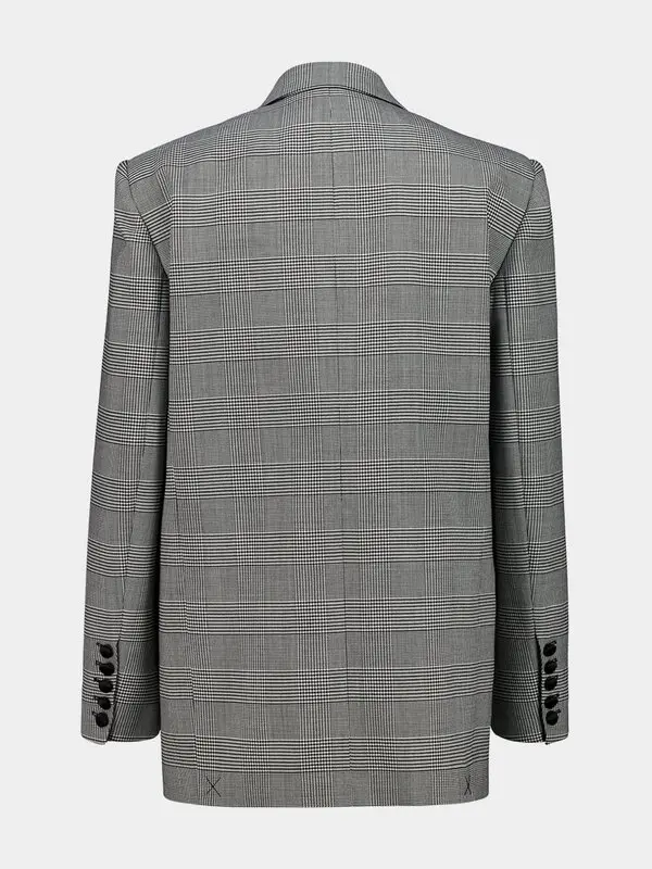 Balmain Oversized Prince Of Wales Jacquard Jacket