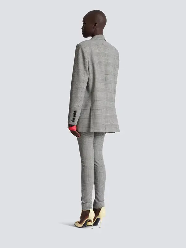 Balmain Oversized Prince Of Wales Jacquard Jacket