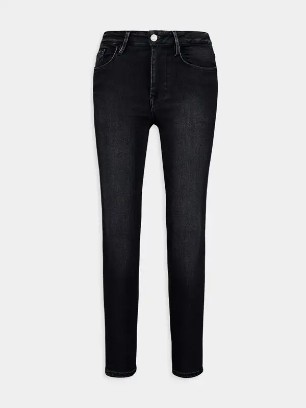 FRAME Le One Skinny Crop Jeans - Black