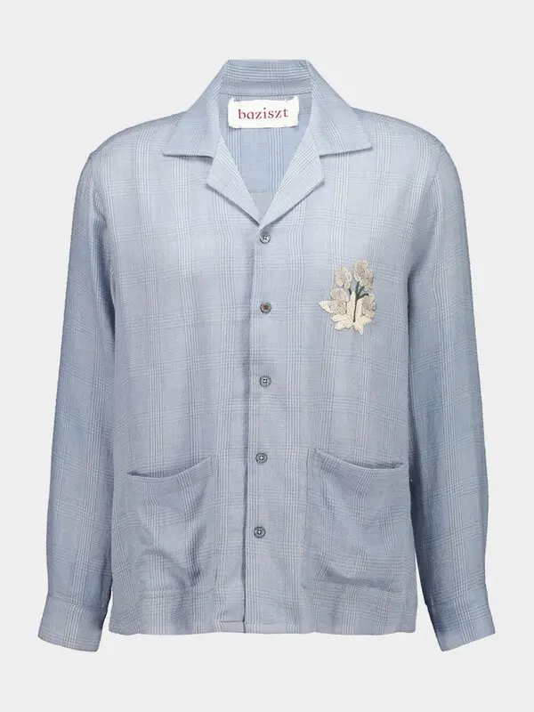 BAZISZT Cashmere Merino Shirt - Blue