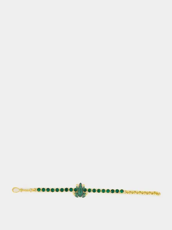 Begum Khan Frog Tennis Bracelet - Green