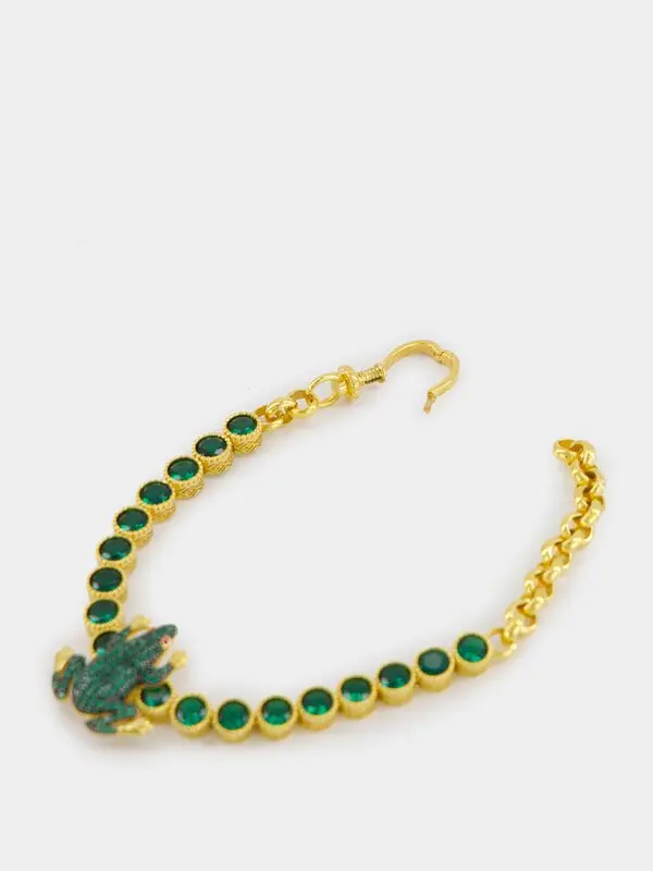 Begum Khan Frog Tennis Bracelet - Green