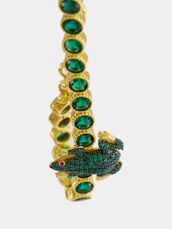 Begum Khan Frog Tennis Bracelet - Green