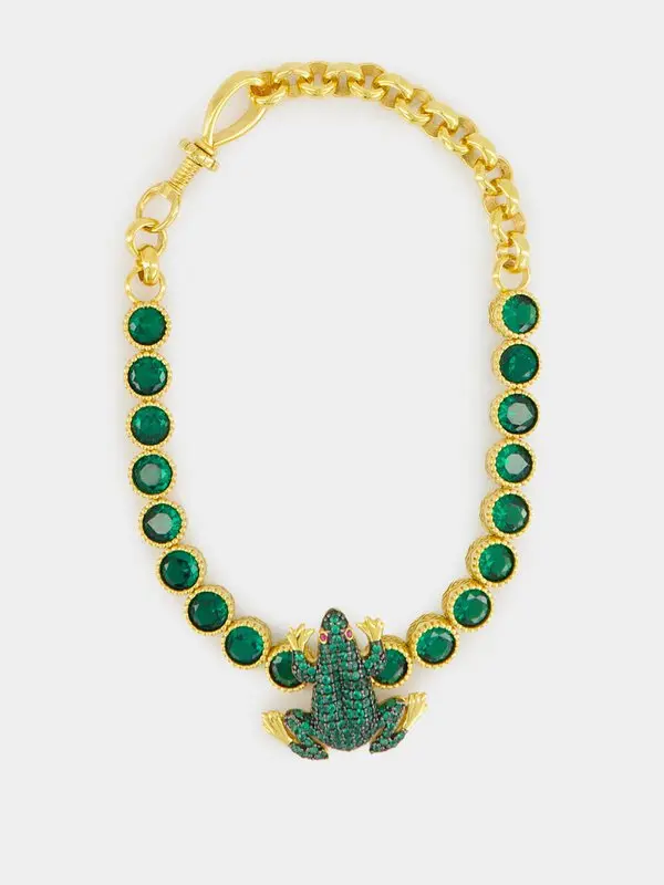 Begum Khan Frog Tennis Bracelet - Green