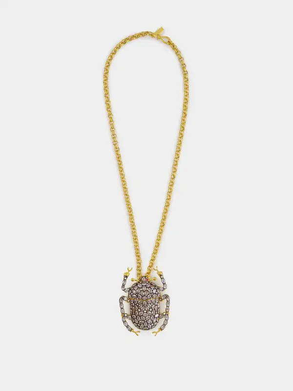 Begum Khan Crystal Bittersweet Love Necklace - Gold