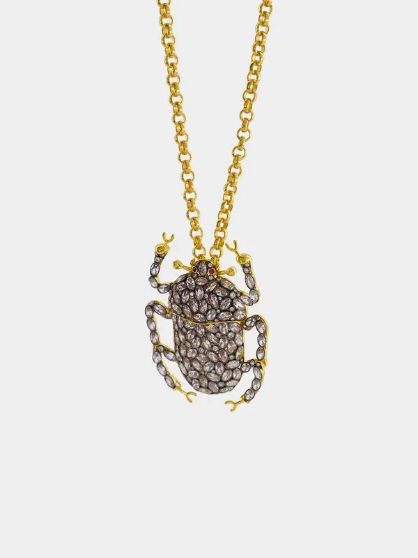 Begum Khan Crystal Bittersweet Love Necklace - Gold