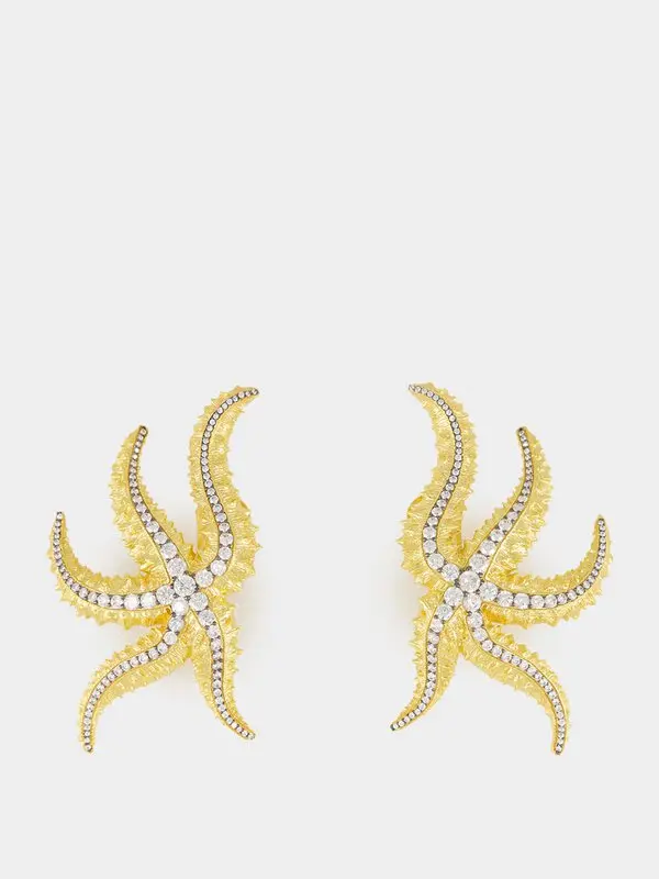 Begum Khan Sirena Starfish Clip-on Earrings - Gold