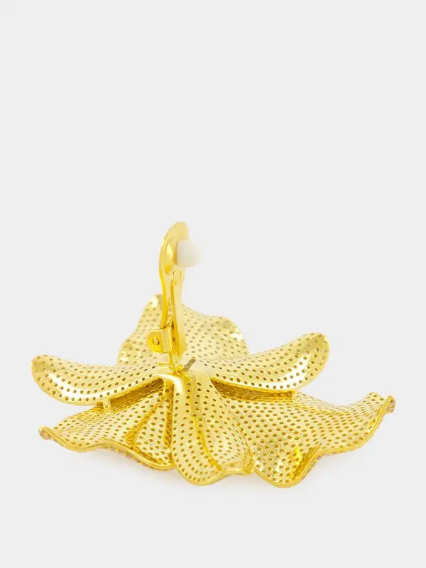 Begum Khan Gold-plated Singapore Orchids Earrings