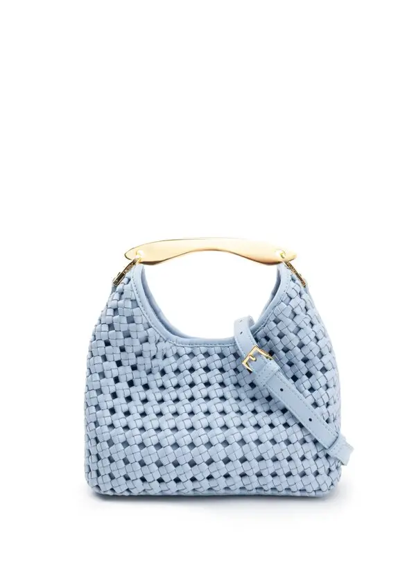 ELLEME Small Boomerang Woven Leather - Light Blue