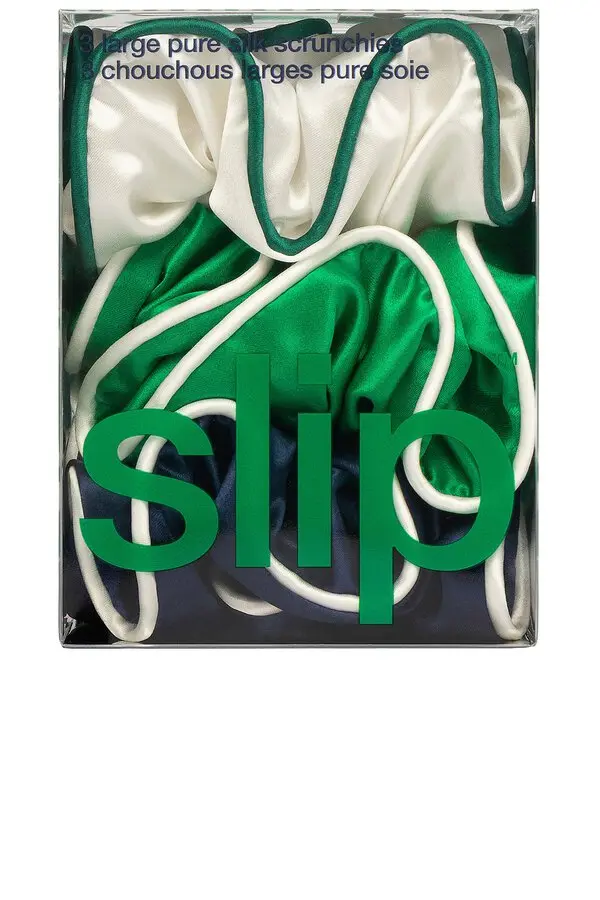 Slip Pure Silk Large Scrunchies Set Of 3 - Game Day