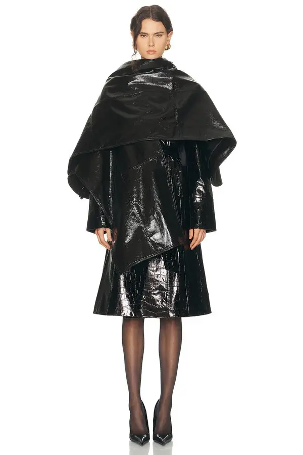 SAME Leather Wrap Cape