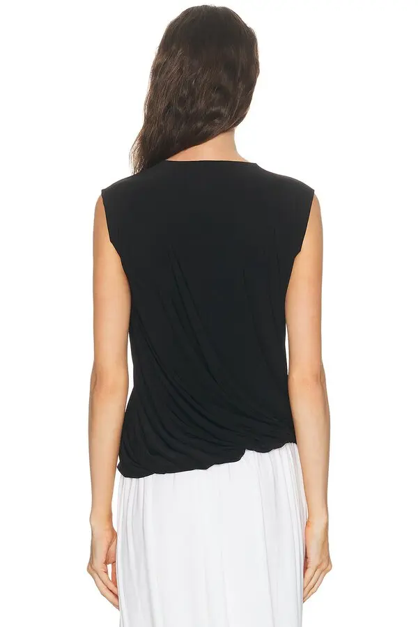 Norma Kamali Sleeveless Twist Top - Black