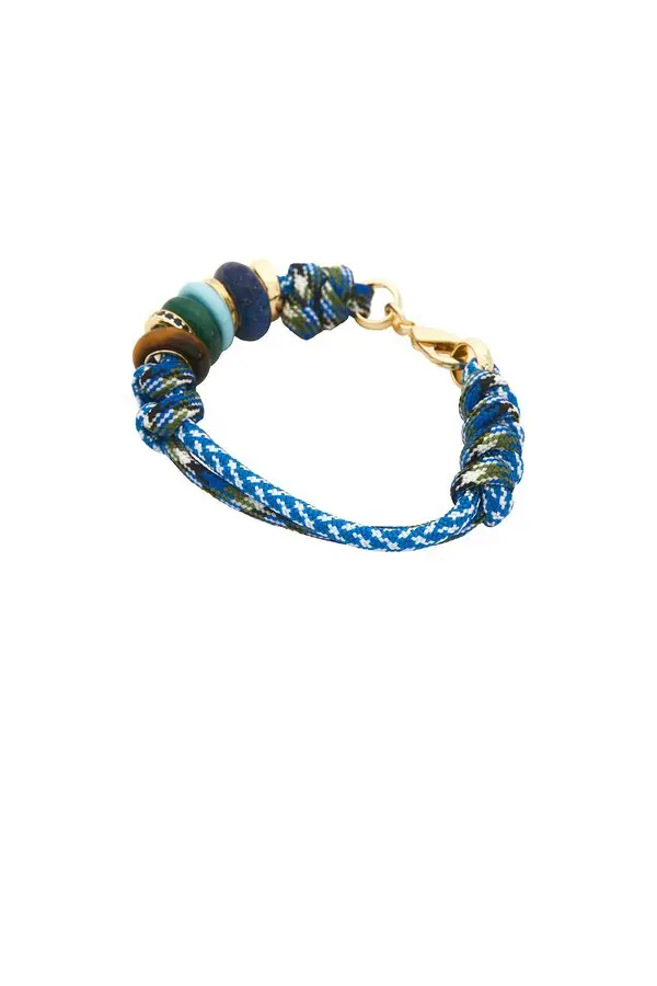 ROXANNE ASSOULIN Mixed Cord Supersize Cord Bracelet - Gold & Blue Multi