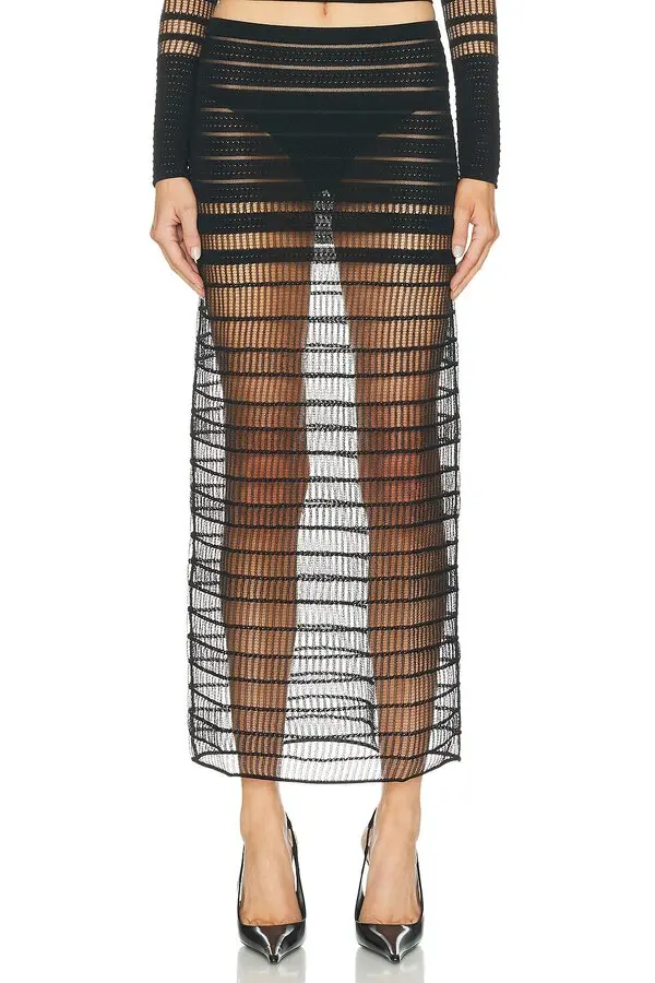 HAELO Veiled Maxi Skirt