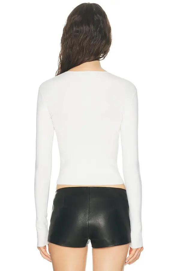 HAELO Twist Front Knit Top
