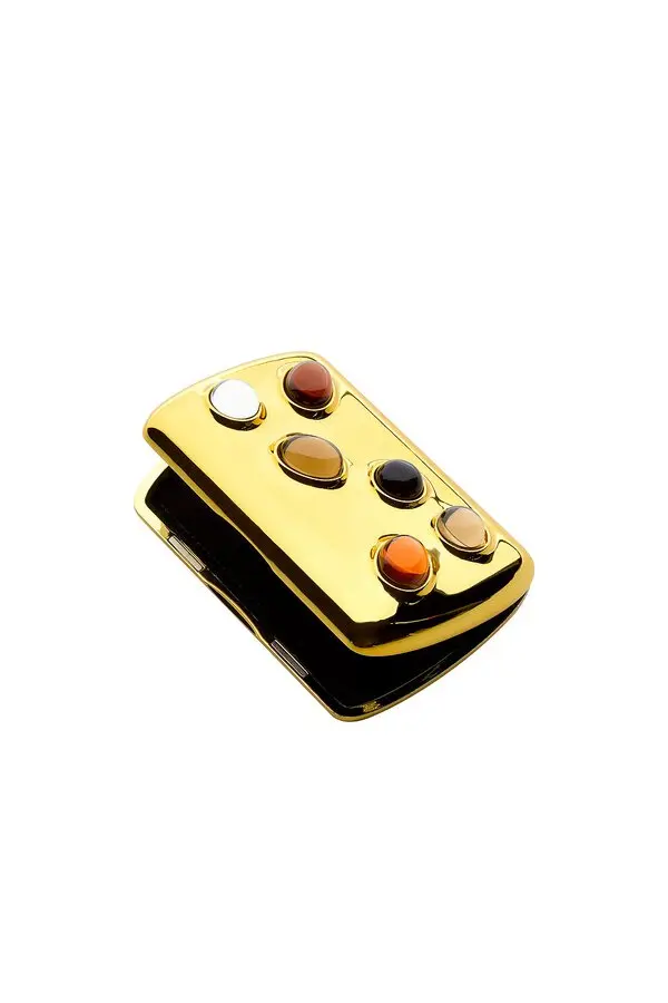 Edie Parker Gemstoned Card Case - Gold