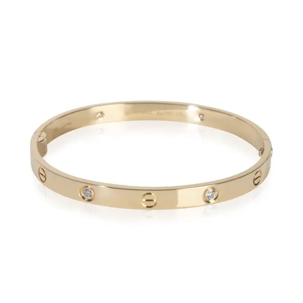 CARTIER Yellow Gold Diamond Love Single Screw Closure Bracelet - Yellow_gold