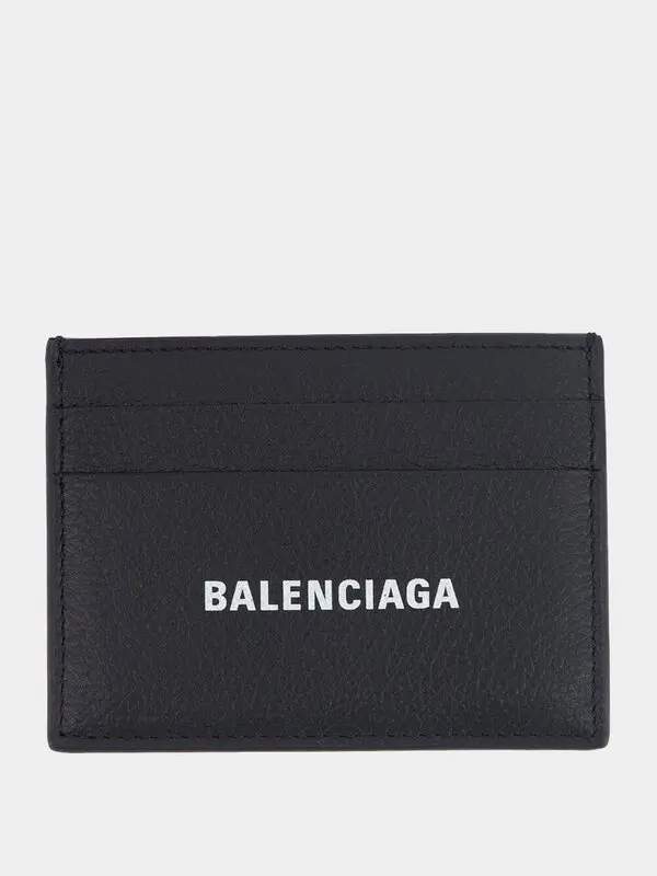 Balenciaga Leather Card Holder - Black