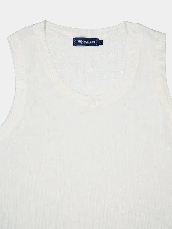 Frescobol Carioca Prado Ribbed Cotton Vest