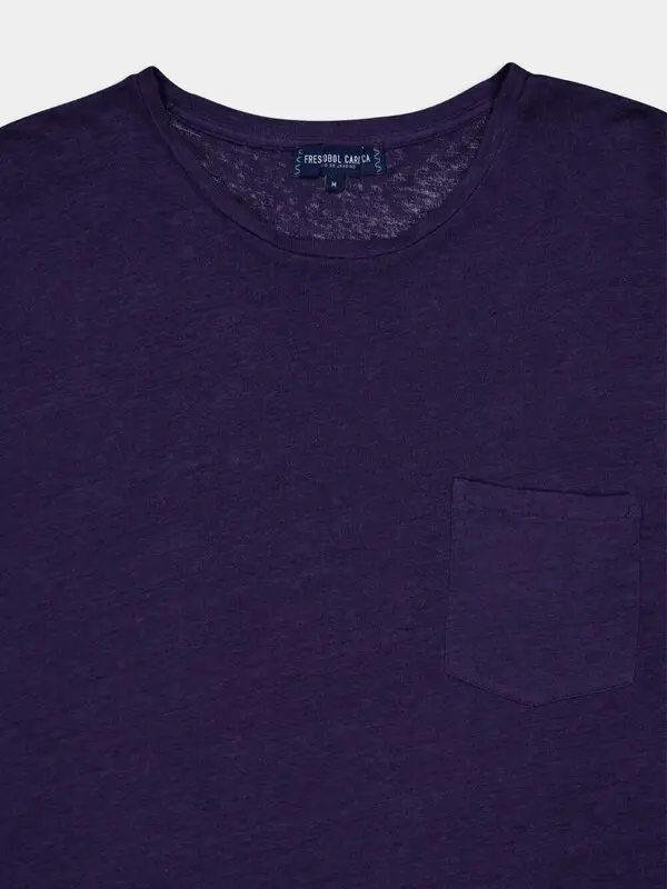 Frescobol Carioca Carmo Midnight- Linen Jersey T-shirt - Blue