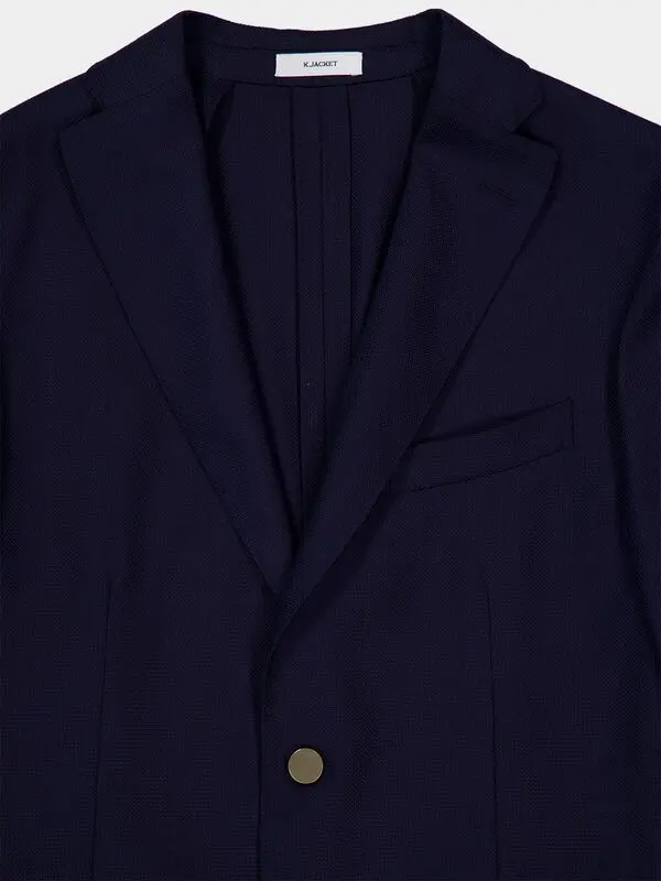 Boglioli Navy Virgin Wool Two-button Blazer